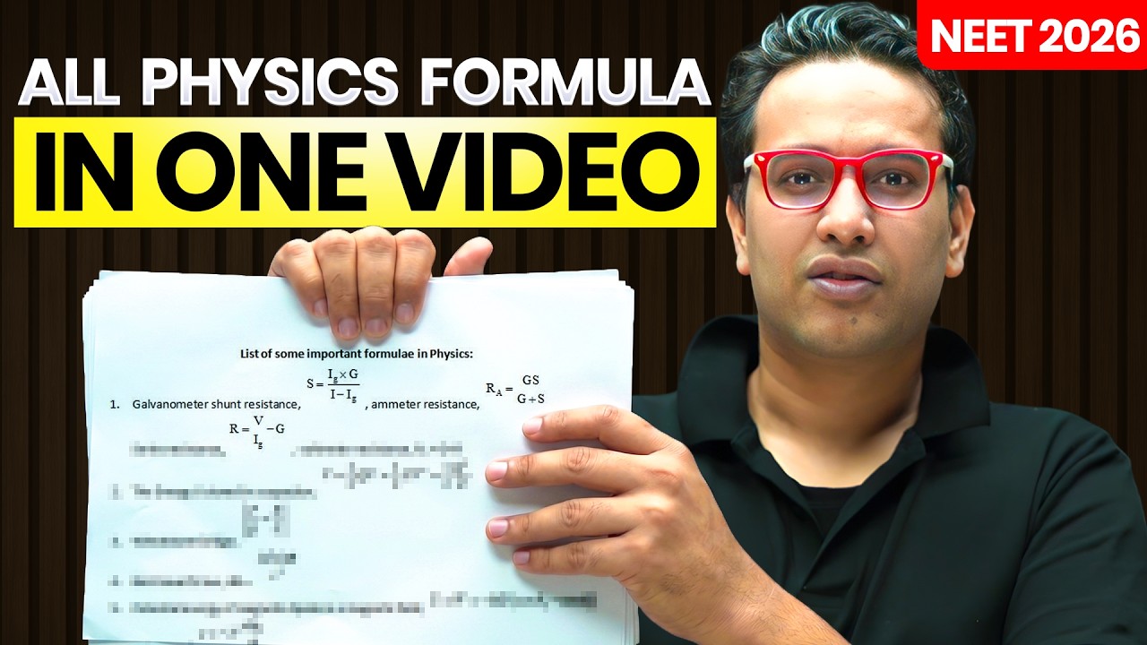 Complete PHYSICS Formulas in One Video🔥 || NEET 2026 Maharevision