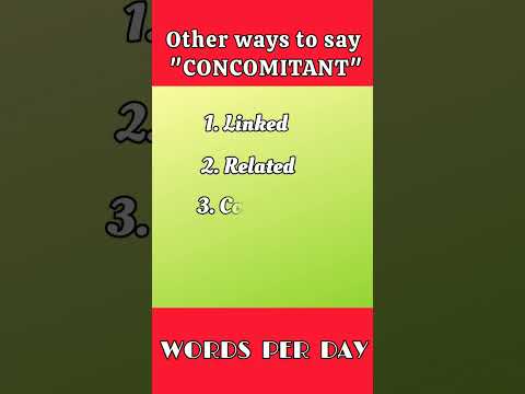 Another word for "CONCOMITANT" #englishlearners #englishlearning #youtubeshorts