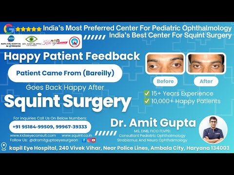 🌟 Another Happy Patient from Bareilly Finds New Vision After Squint Surgery!