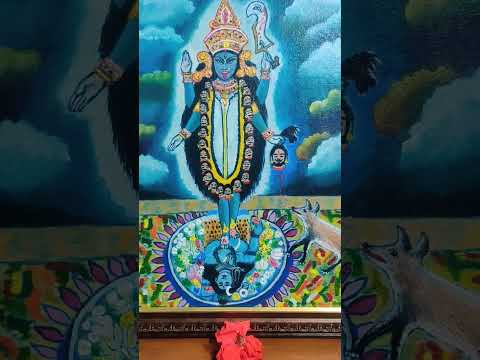Oil-painting of Goddess Kali: the supreme power, time, destruction and change ππΌππΌππΌποΈπ¨π₯°