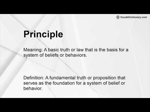 Principle Meaning