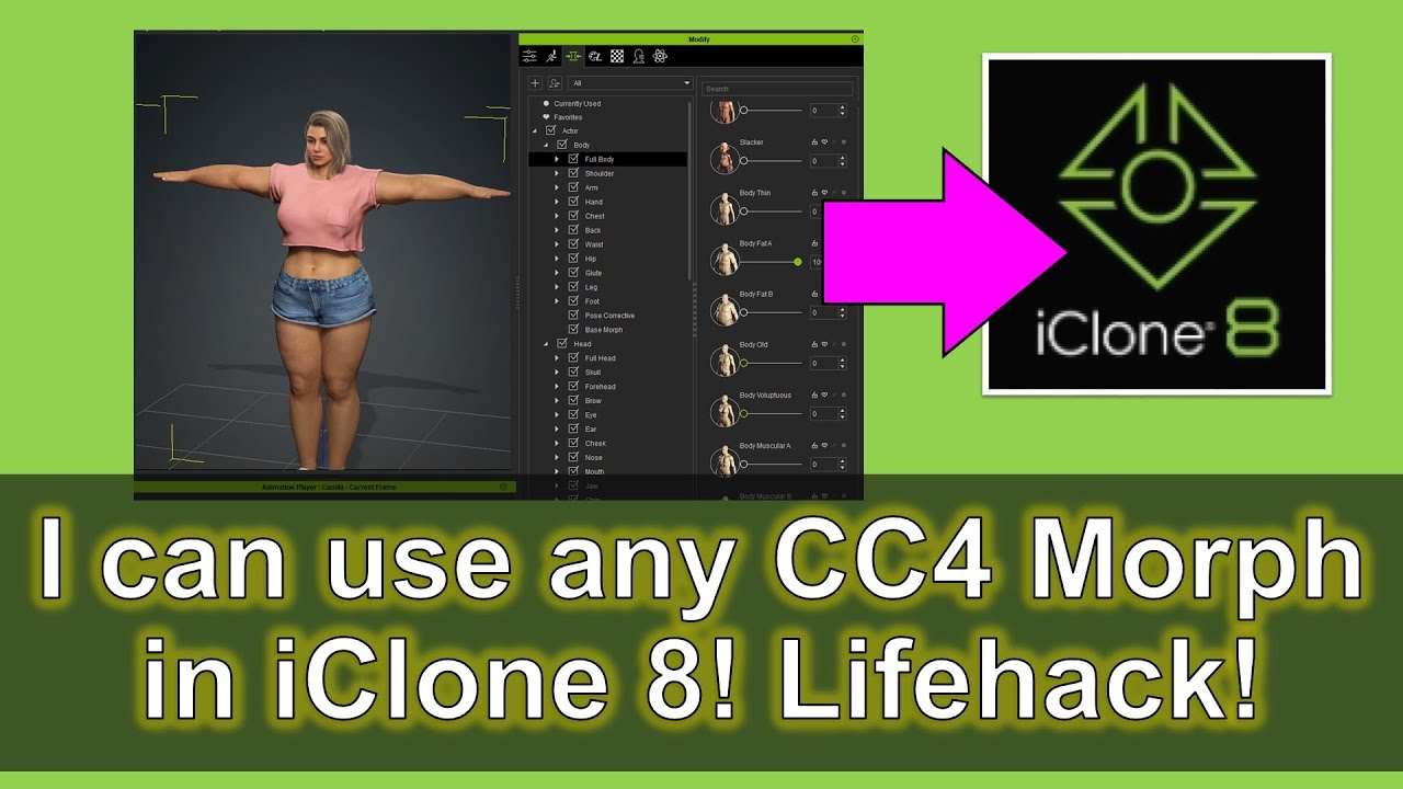 How to use CC4 Morph in iClone 8? Character Creator 4 iClone 8 Lifehack Tutorial