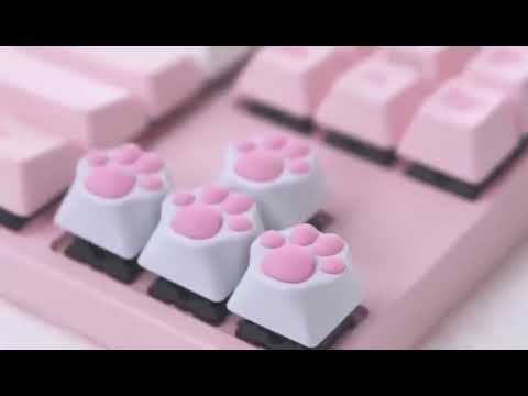 Cute Cat Paw Metal Keycap - Soft Silicone Kitty Paw Pads