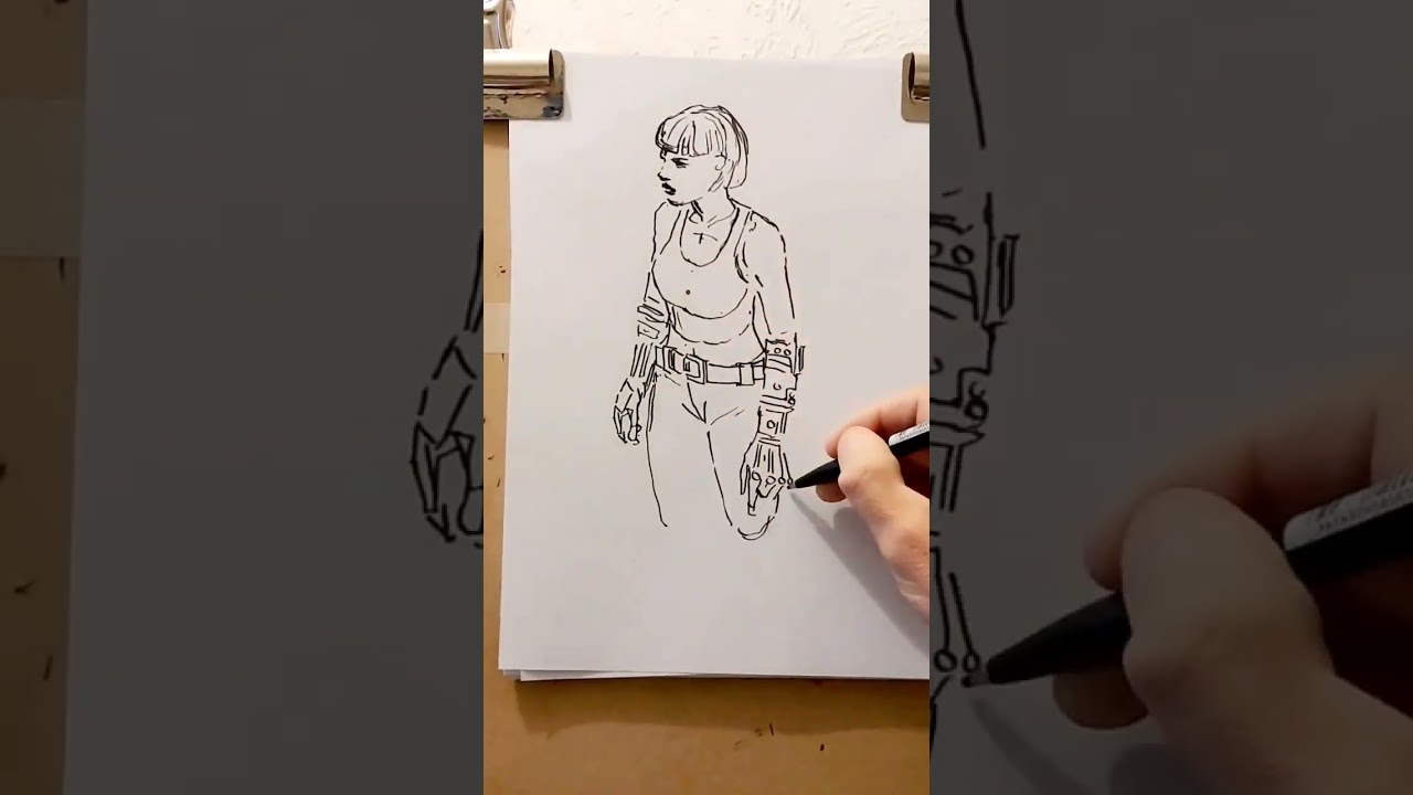 #drawing #pendrawing #pensketch #cyberpunk #mecha #drawingfromimagination #sketching #doodle #draw