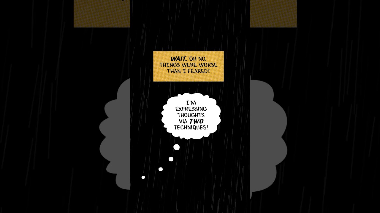 Thought balloons are “old fashioned” but have their place! #comics #artist #manga #graphicdesign