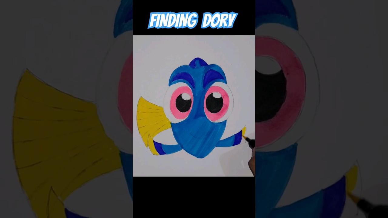 Finding Dory Drawing | #shortsfeed #shortvideo #findingdory #cartoon #cartoondrawing #drawing