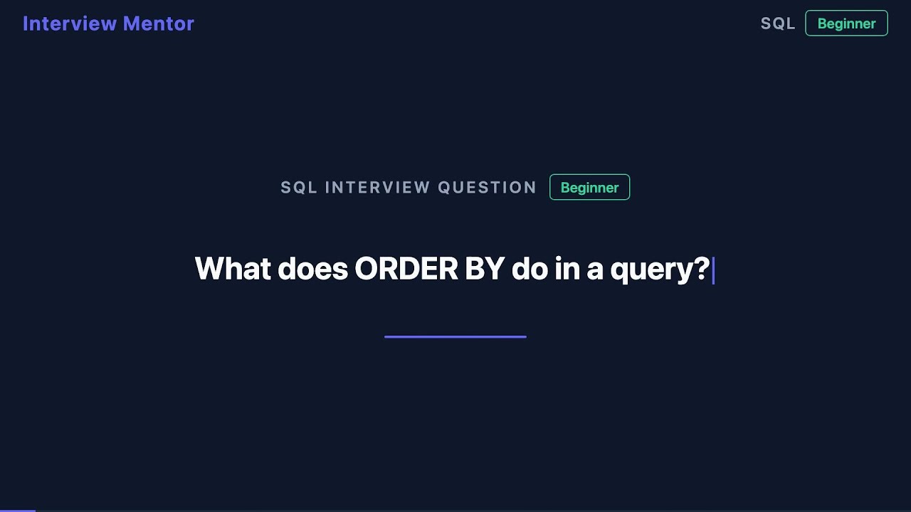 What Does ORDER BY Do in SQL? | SQL Basics Explained