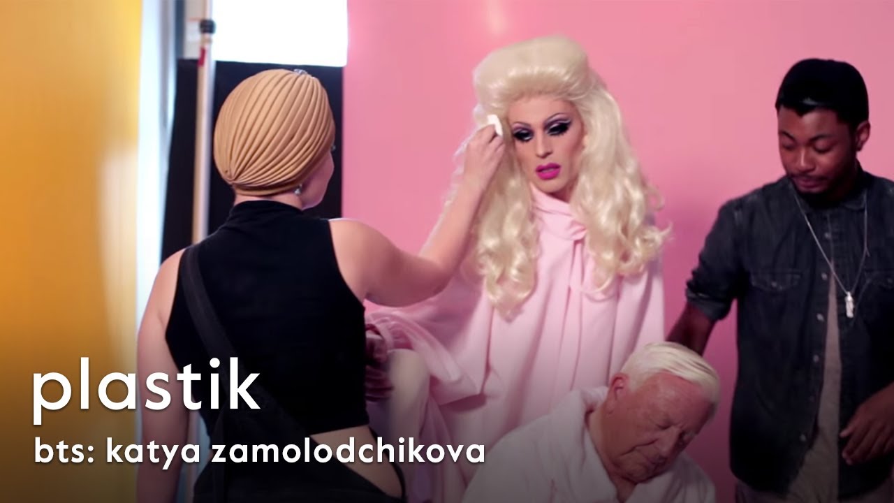 Katya Zamolodchikova Behind the scenes of Plastik Magazine's cover shoot