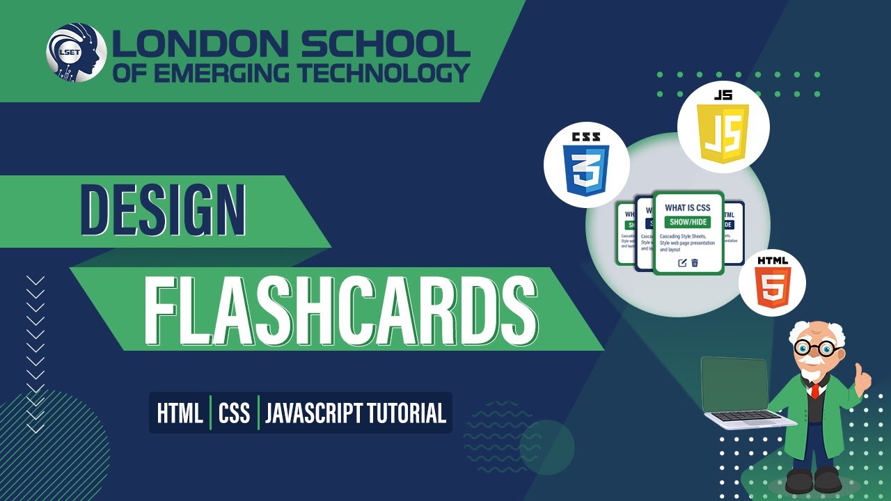 Design Flashcards with HTML, CSS, and JavaScript - Full Tutorial | #flashcards #basicproject
