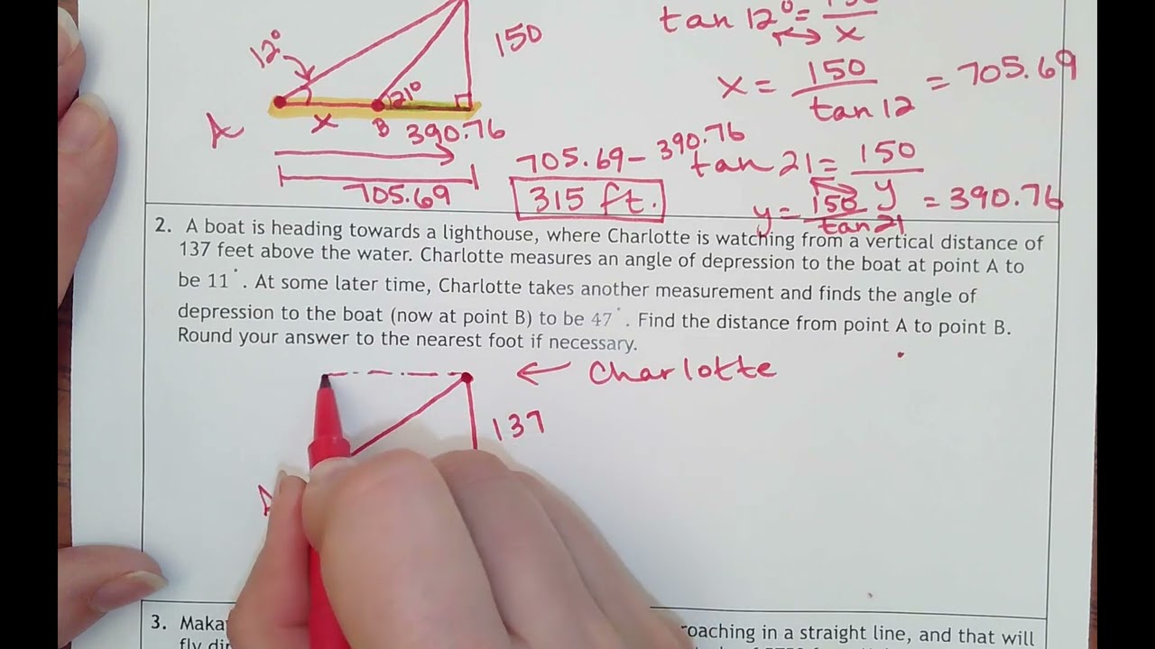 11.6- Trig Word Problems (Level 2)