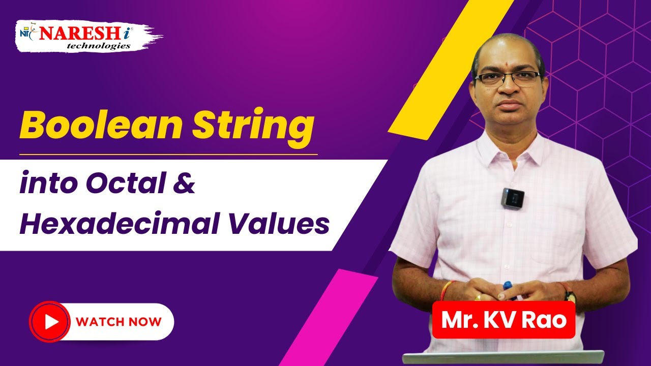 Python Boolean | Boolean String into Octal & Hexadecimal | NareshIT