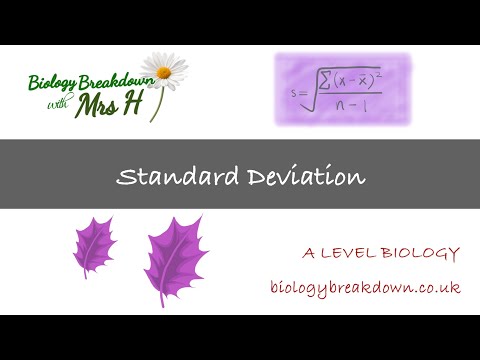 Standard Deviation - A Level Biology
