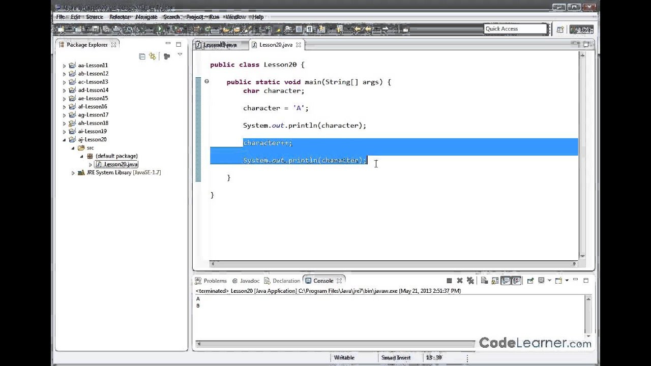 Mastering Java Programming(Section 20 -The Character Data Type)
