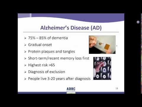 ADRC Video: Dementia Defined & Alzheimers Disease