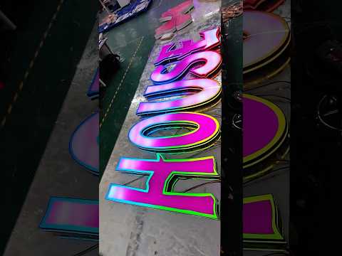 This LED sign is so cool ! #sign #signage #design #signagedesign #ledlight #signature #lightbox