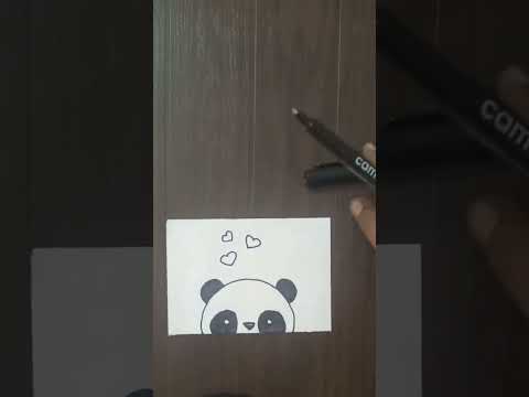 Cute half face of panda 🐼@littleangel5128 #art #creative #panda #viral