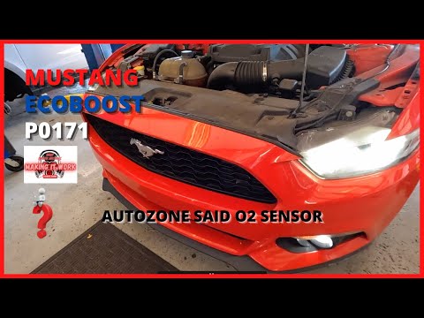 FORD MUSTANG, CHECK ENGINE, P0171 PARTS STORE SAYS O2 SENSOR...