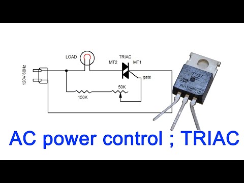 TRIAC AC control circuit, SCR LED light controller