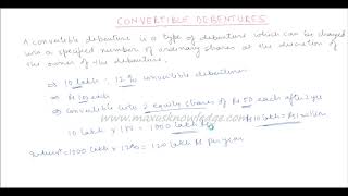Bill of Convertible Debentures - Debentures in accounting