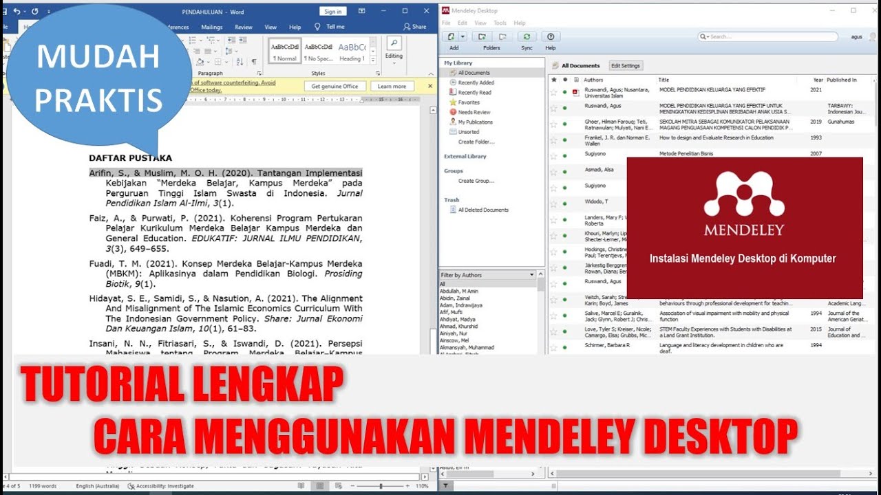 Cara Membuat Daftar Pustaka dengan Mendeley Desktop