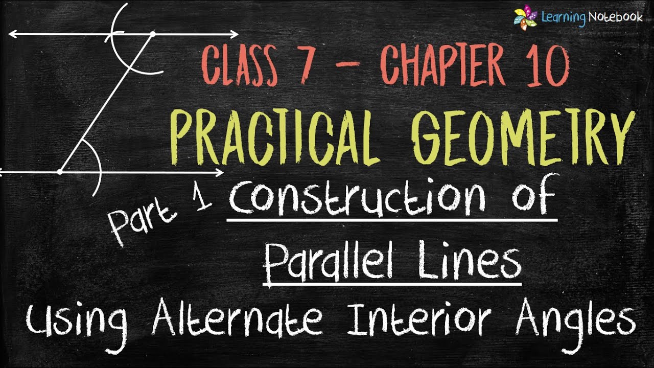 Construction of Parallel lines class 7 || Practical geometry class 7
