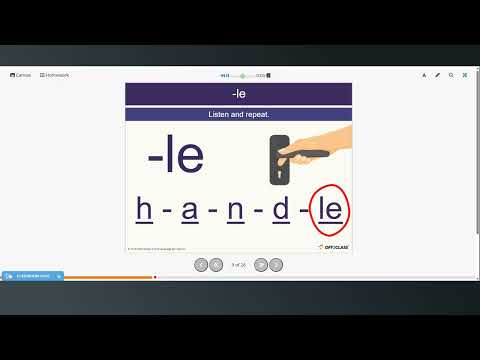 Using "Y" as a Vowel and Pronoucing the "LE" Ending