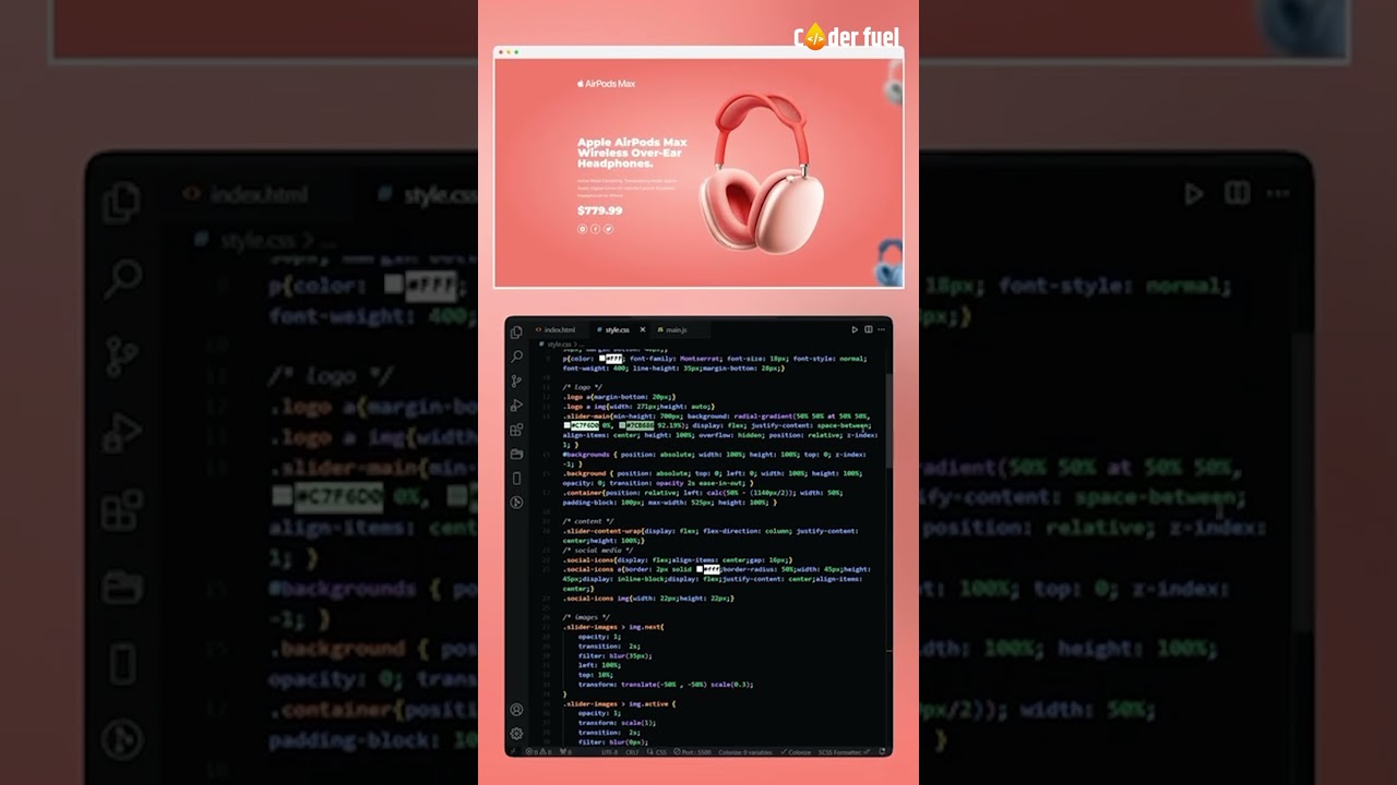 Create an Impressive Carousel Slider with Blur Effects! Using HTML CSS And Javascript