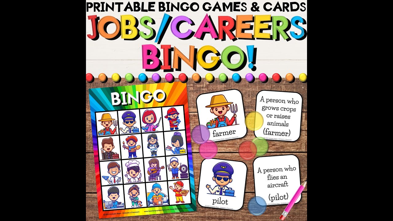 Community Helpers  Bingo Activities for Early Elementary