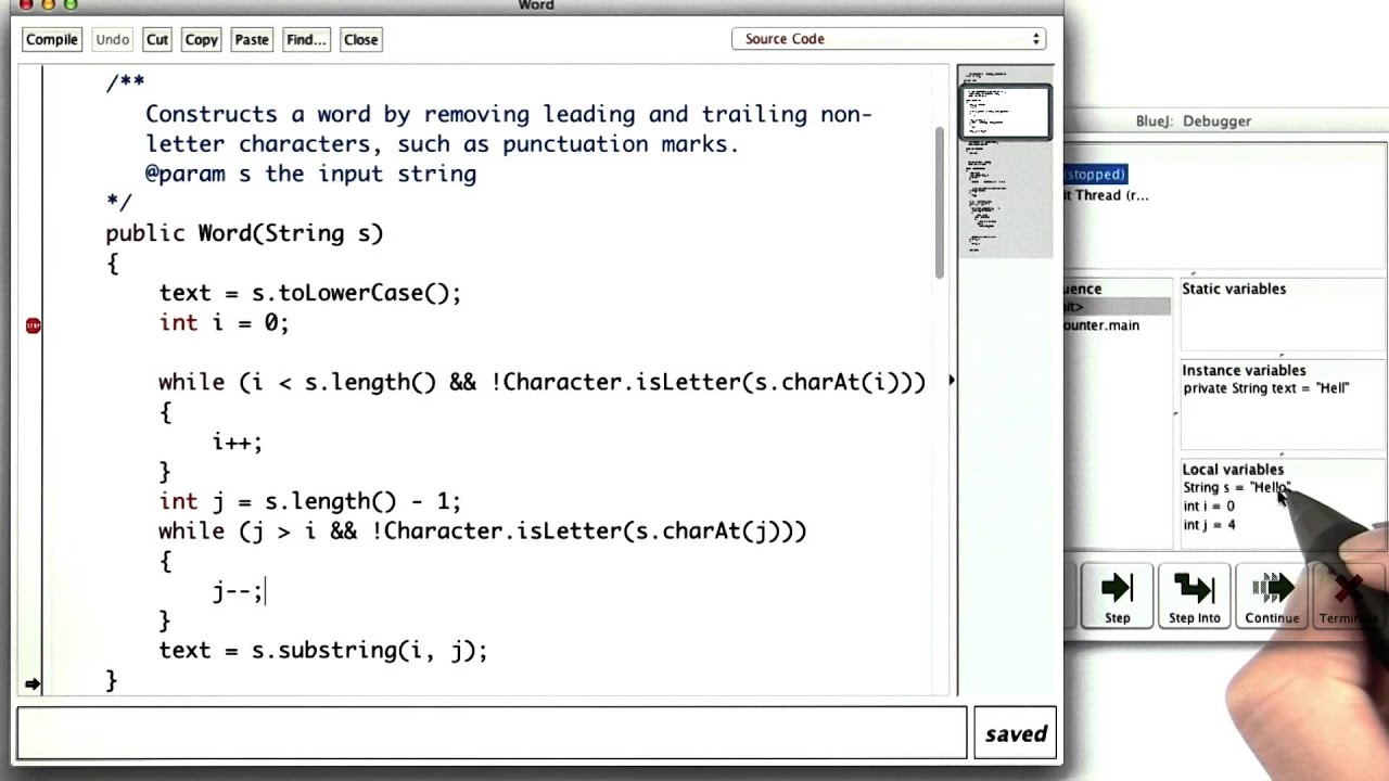 Using the Debugger with Sara 3 - Intro to Java Programming