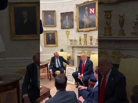 Trump Gifted Grandfather's Birth Certificate By German Chancellor #trump #donaldtrump #shorts