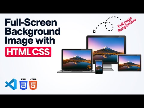 Full-Screen Background Image with HTML CSS | Responsive Full Page Background Image CSS