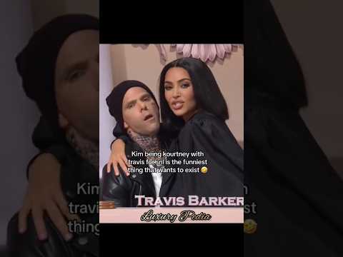 Kim is so real for that ðŸ˜ðŸ¤£ #kimkardashian #kourtneykardashian #travisbarker