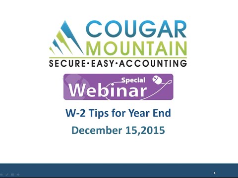W2 Tips for Year End