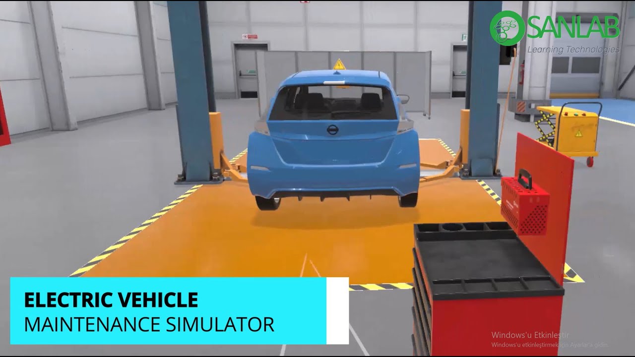 SANLAB Electric Vehicle Maintenance Simulator (Elektrikli Araç Bakım Simülatörü)