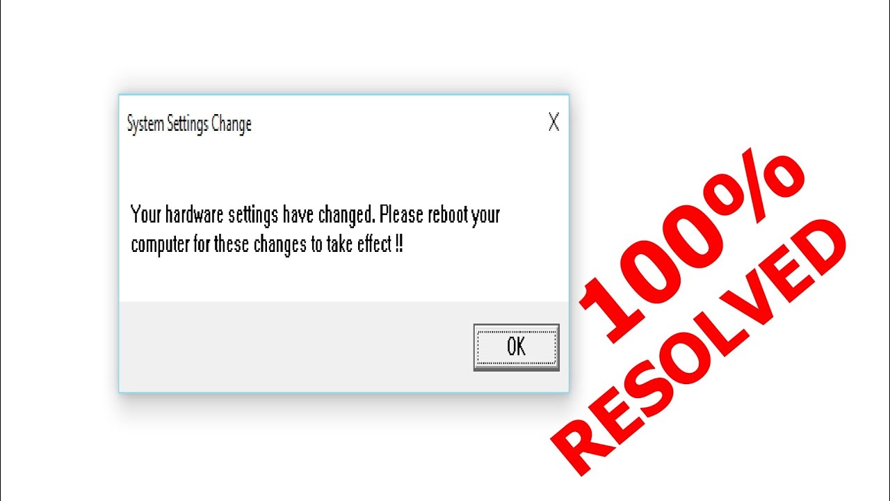 How to fix system settings change error 2025