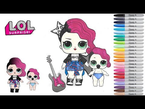 Coloring Surprise Doll LOL Lil Rocker and Her Big Sis Coloring Book ...