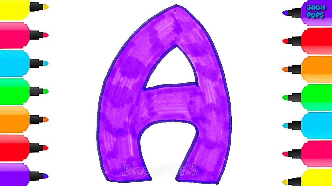 Alphabets Coloring Page|Learn Colors with Markers for Children|Coloring Alphabet A To Z|ABC for Kids