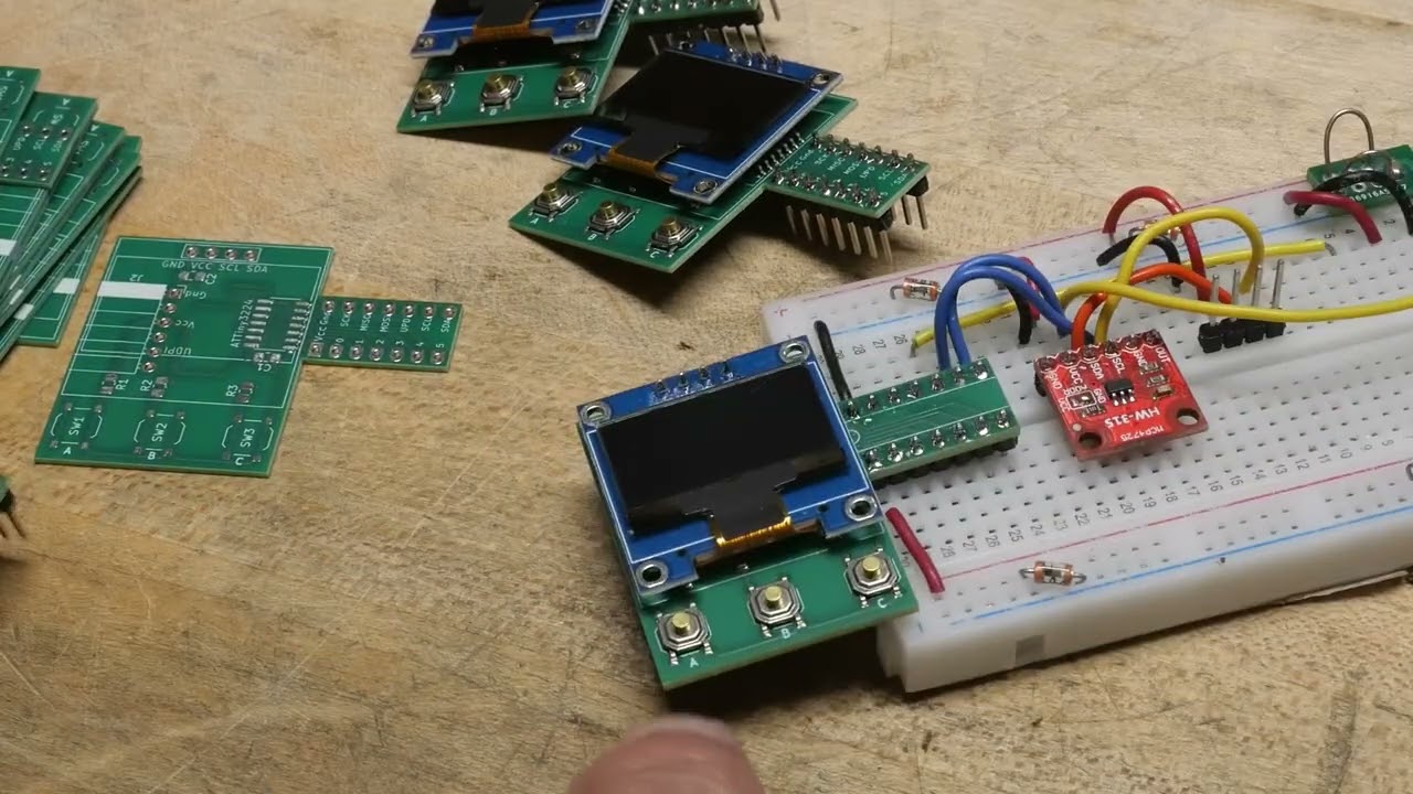 #2580 ATTiny3224 + OLED + Switches PCB (part 3 of 3)