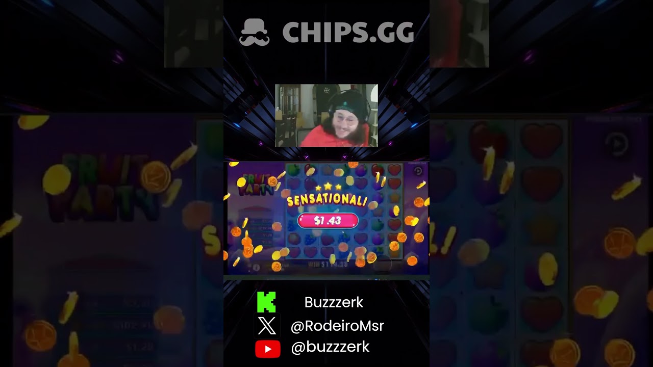 x64 multiplier bomb dropped on Fruit Party🤑Chips.gg is on fire!🔥 #youtubeshorts
