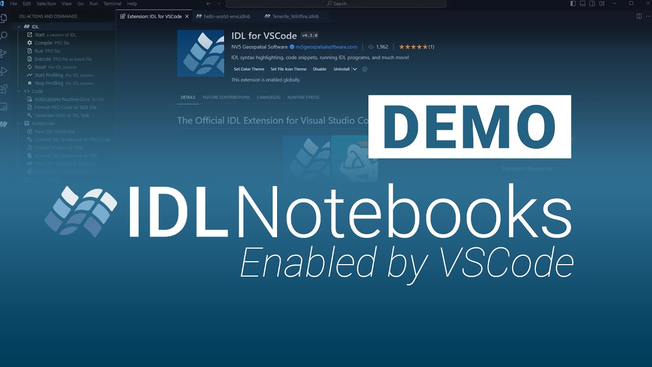 IDL Notebooks, Enabled by VSCode | QUICK DEMO