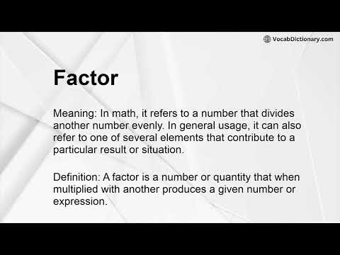 Factor Meaning