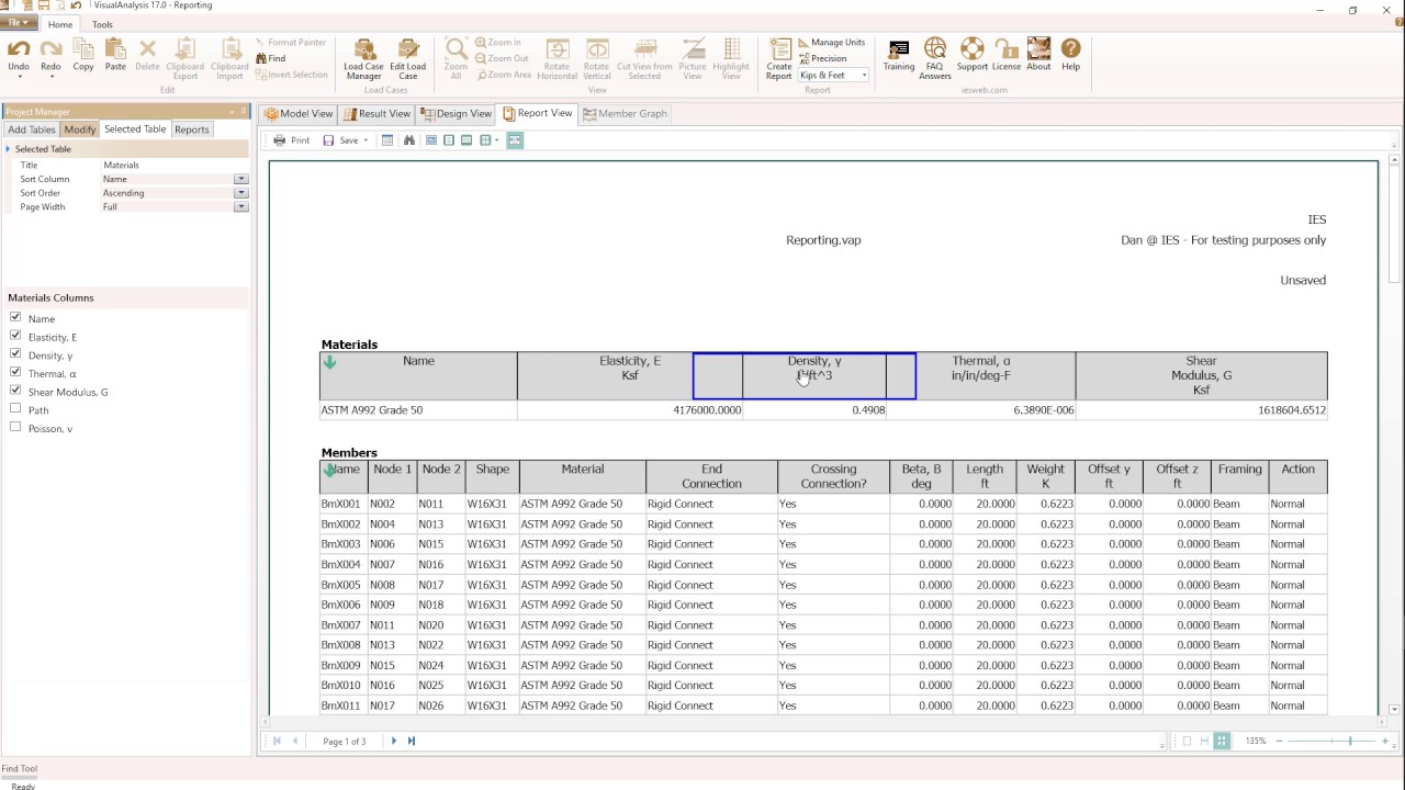 VisualAnalysis: Basic Reporting