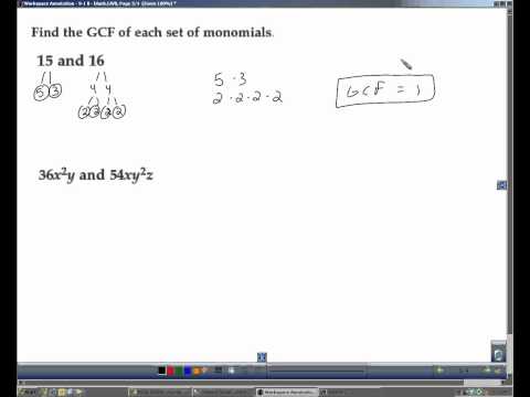 Section 9 1 B Greatest Common Factor
