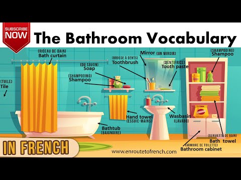 French Vocabulary- In the Bathroom : Le vocabulaire- Dans la salle de bain