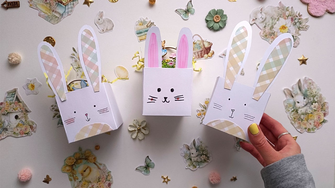 Cómo Hacer Cajas de conejito de Pascua | DIY Fácil y Rápido para Regalar