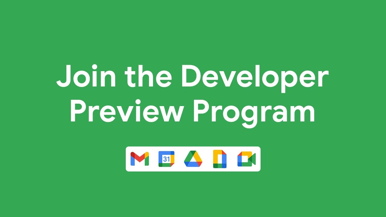 Join the Developer Preview Program