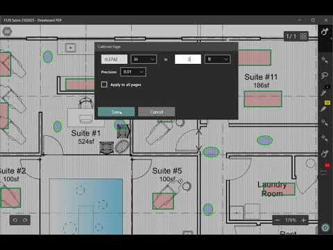 How to Measure a Blueprint on Drawboard PDF Program (Estimating)