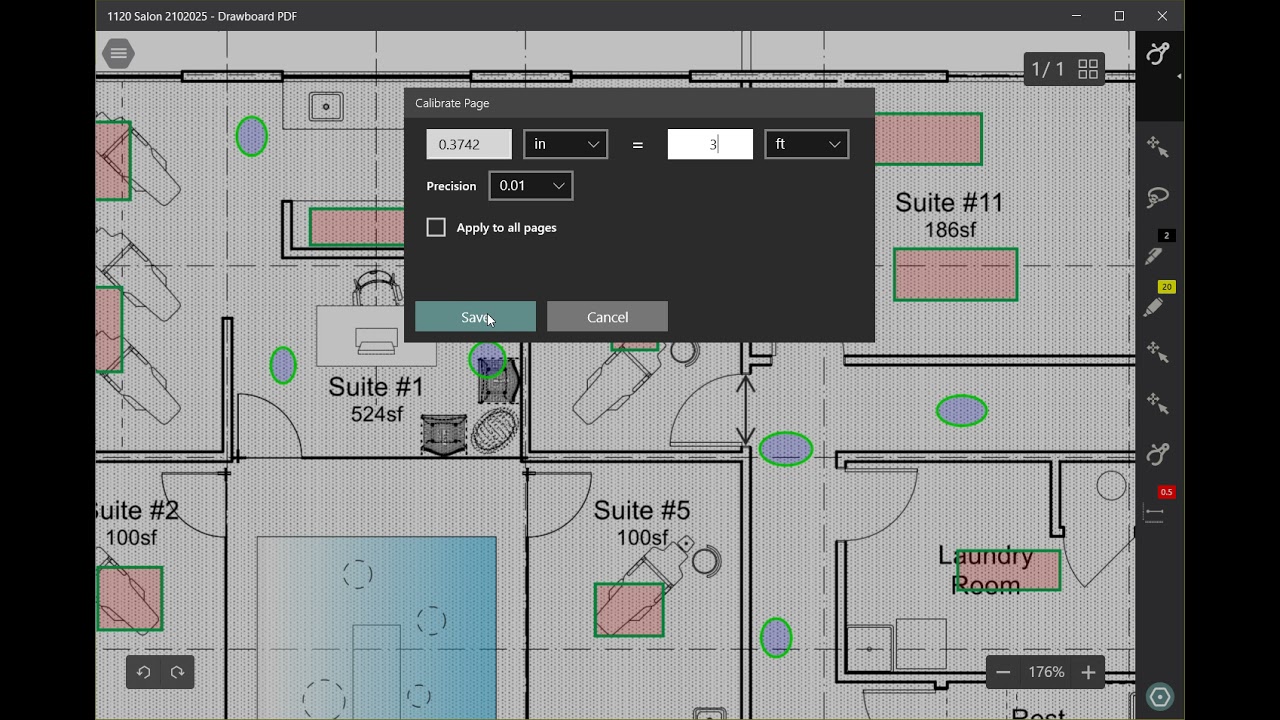 How to Measure a Blueprint on Drawboard PDF Program (Estimating)