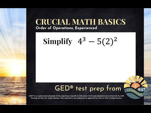 GED® Math Prep: Simplifying Expressions with Exponents (0.5, Exp, #12)