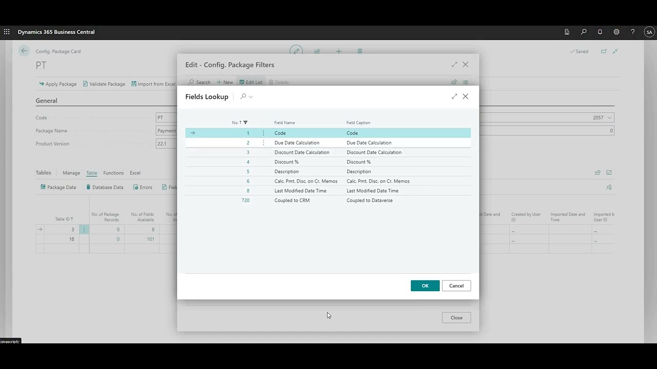 Configuration Packages in Business Central